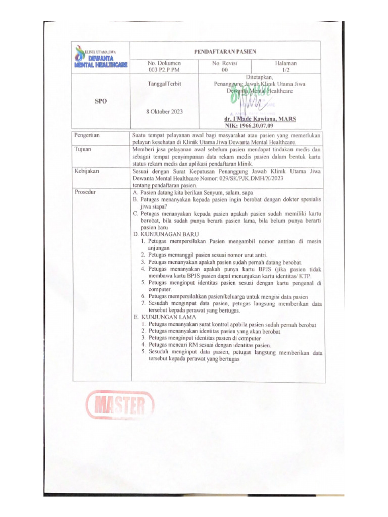 Spo Pendaftaran | PDF