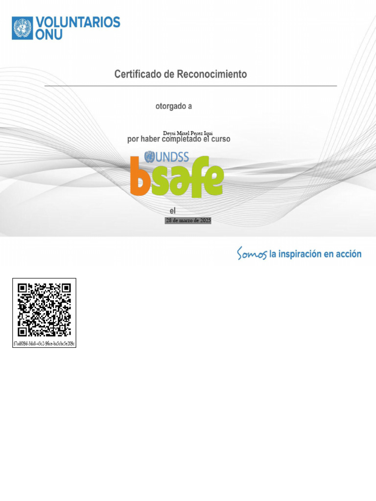 BSAFE Certificado | PDF