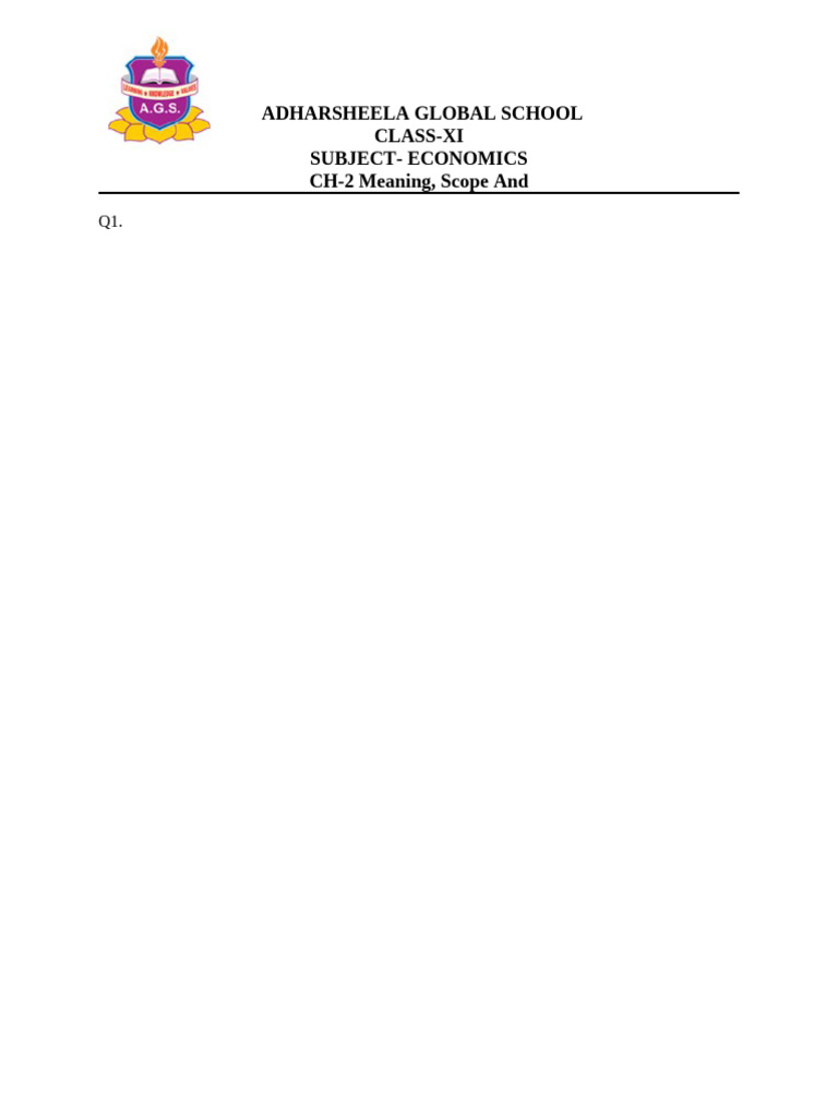 Eco Worksheet Ch2 and 3 Stats. 25-26 | PDF