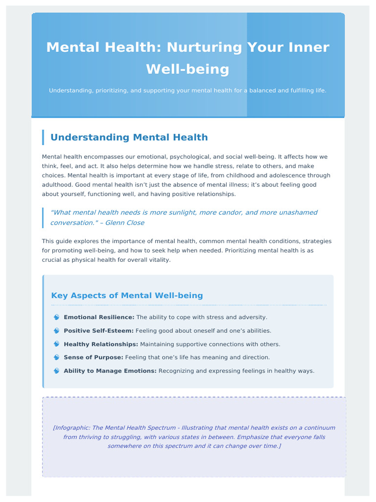 Mental Health: Strategies for Well-Being | PDF | Mental Health ...