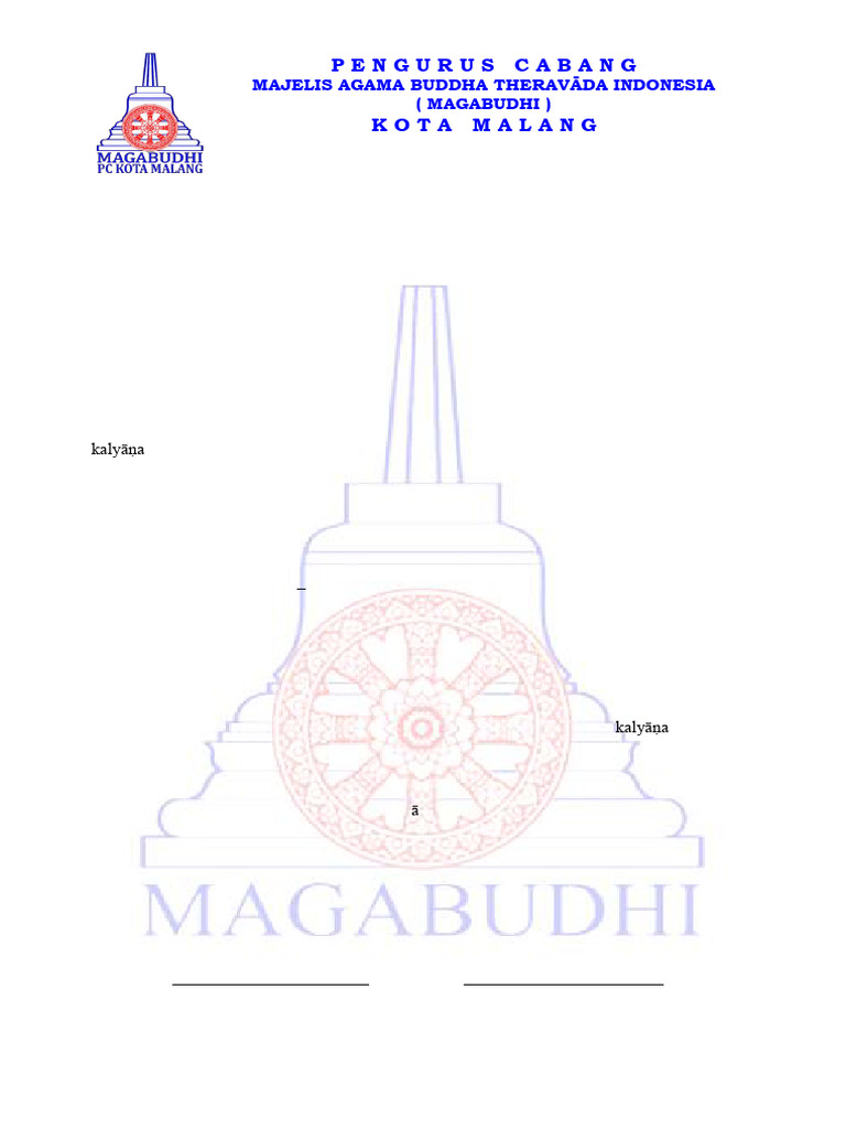 Surat Undangan Ke Pengurus Vihara | PDF