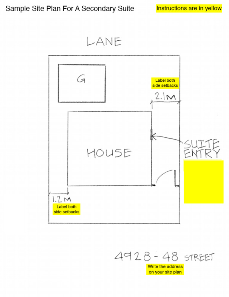 Sample Site Plan Hand Drawn | PDF