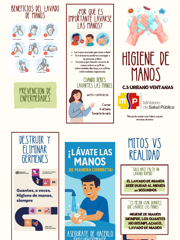 TRIPTICO DE LAVADO DE MANOS (1) | PDF