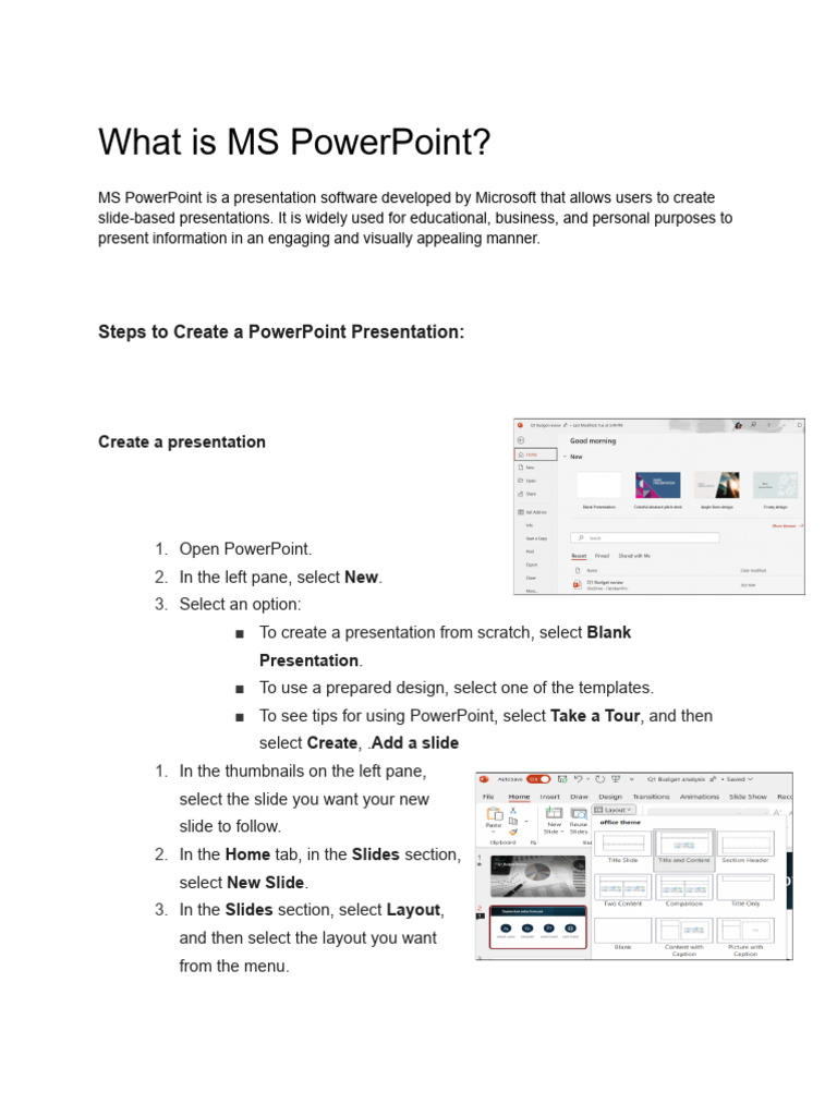 What Is MS PowerPoint | PDF | Microsoft Power Point | System Software
