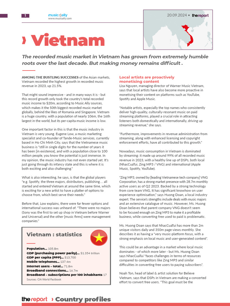 Vietnam Music Landscape Report 2024 | PDF | Vietnam | Spotify