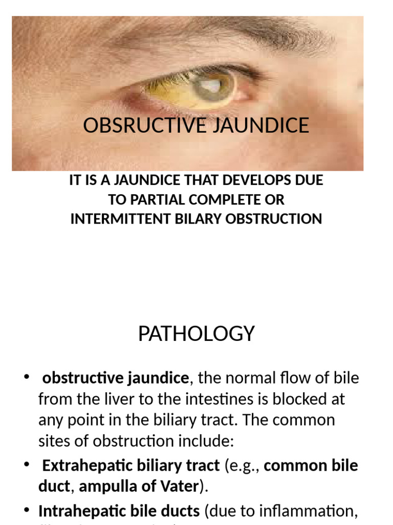 Obstructive Jaundice | PDF | Liver | Abdomen