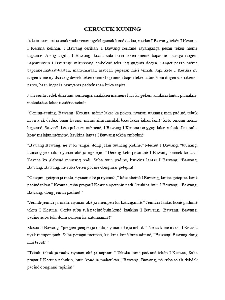 CERUCUK KUNING | PDF