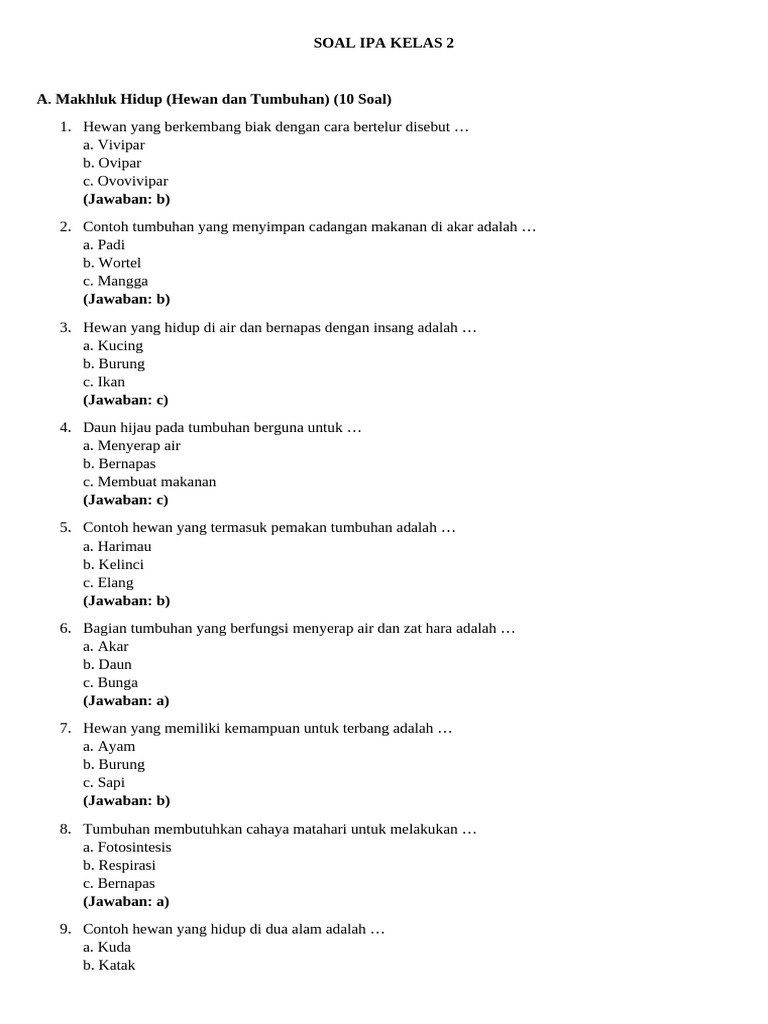 Ipa Kelas 2 | PDF