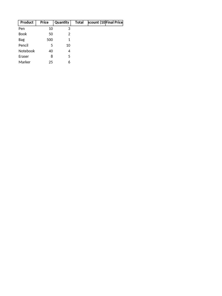 Excel Lesson 4 Table Filtering Practice | PDF
