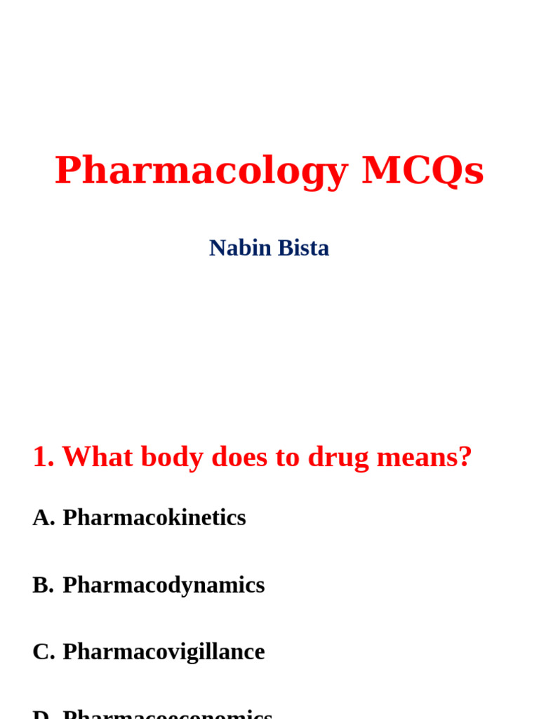 Pharmacology MCQs All Syllabus | PDF | Drug Metabolism | Nonsteroidal Anti Inflammatory Drug