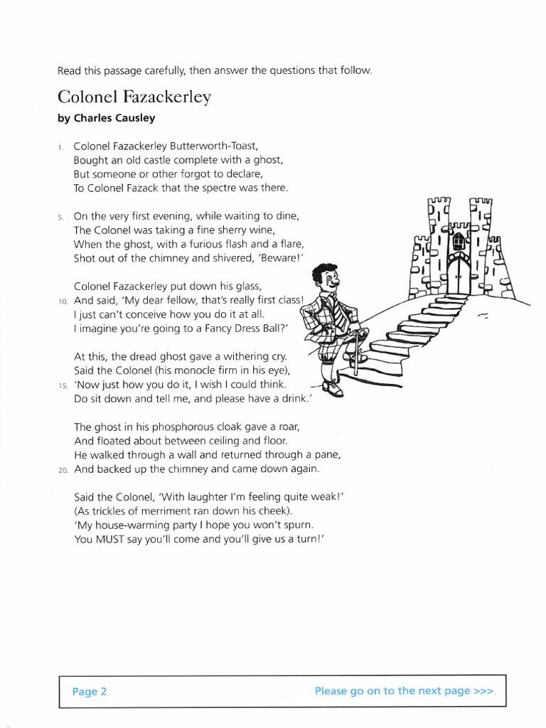 Colonel Fazackerley's Ghostly Encounter | PDF | Cakes | Ghosts