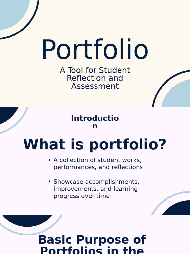 Purpose of Portfolio | PDF | Learning | Teachers