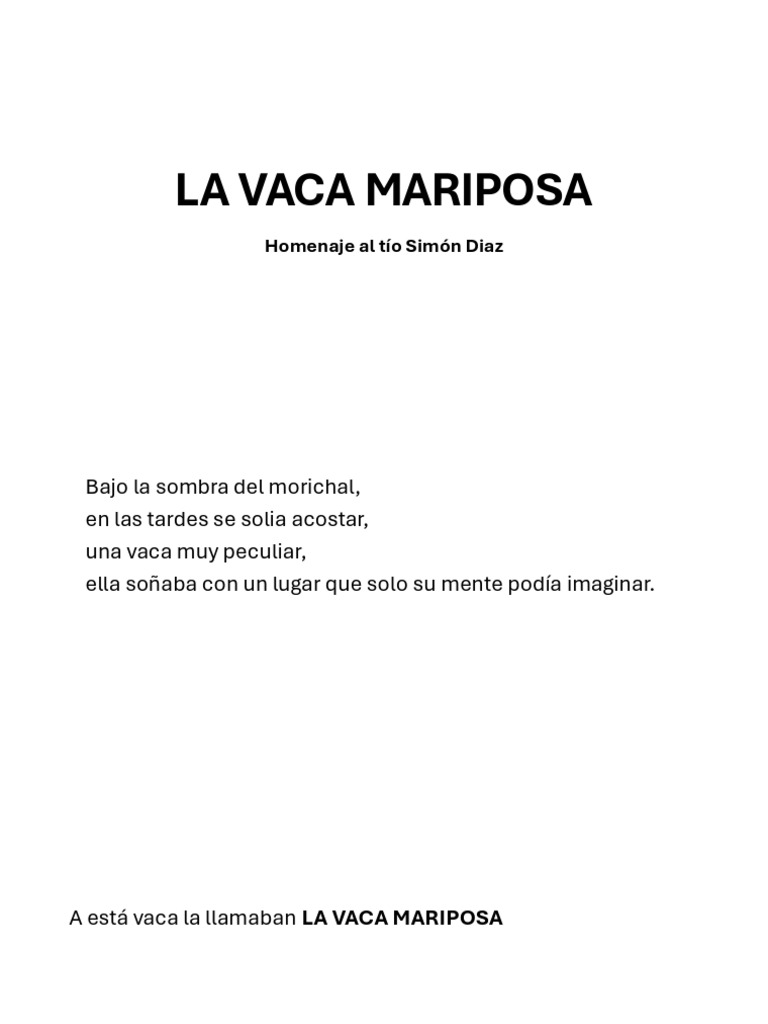 Presentacion Vaca Mariposa 1 | PDF