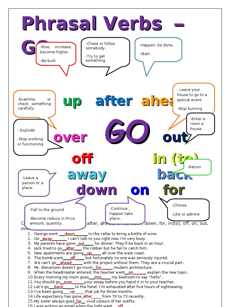 Phrasal Verbs GO | PDF