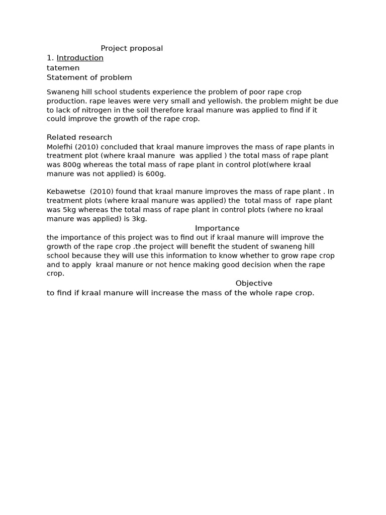 Agric Project | PDF
