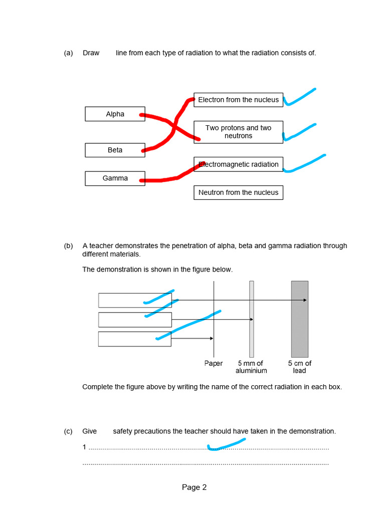 Atoms & Nuclear Radiation 1 QP | PDF | Radioactive Decay | Ionizing ...