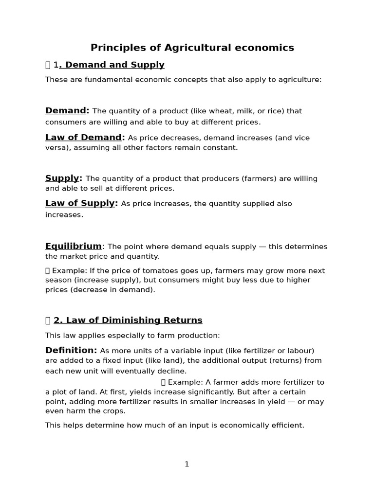 Principles of Agricultural | PDF | Agriculture | Organic Farming