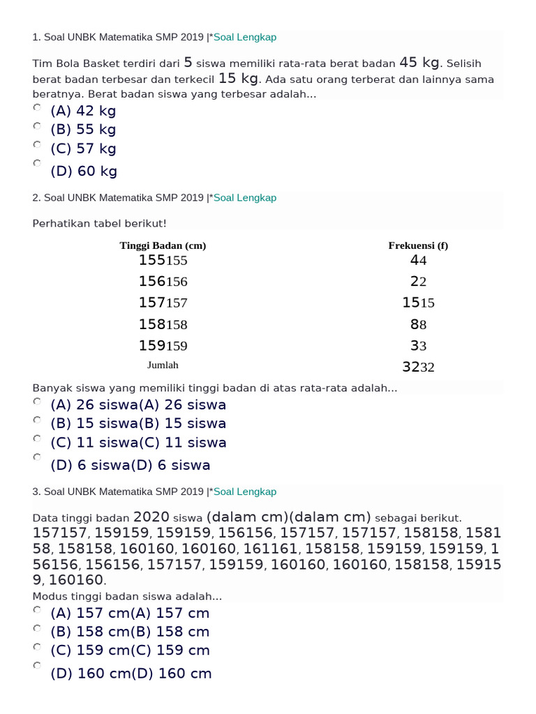 Pengolahan Data Kelas 7 | PDF