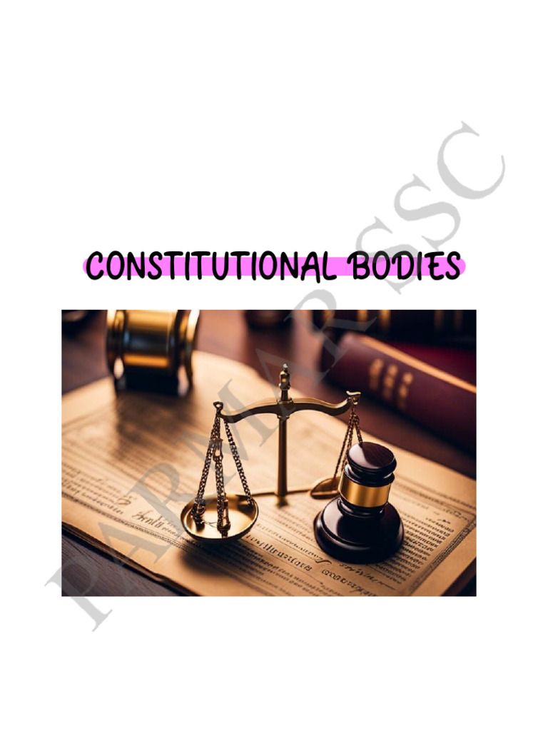 Constitutional Bodies Handwritten | PDF | Government Of India | Government