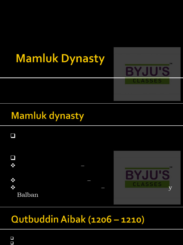Balban: Last of the Mamluk Dynasty | PDF