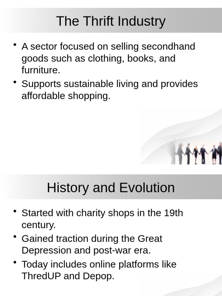 Thrift Industry: Sustainable Shopping Trends | PDF