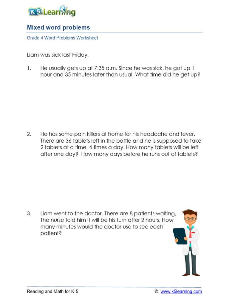 Grade 4 Mixed Word Problems A | PDF