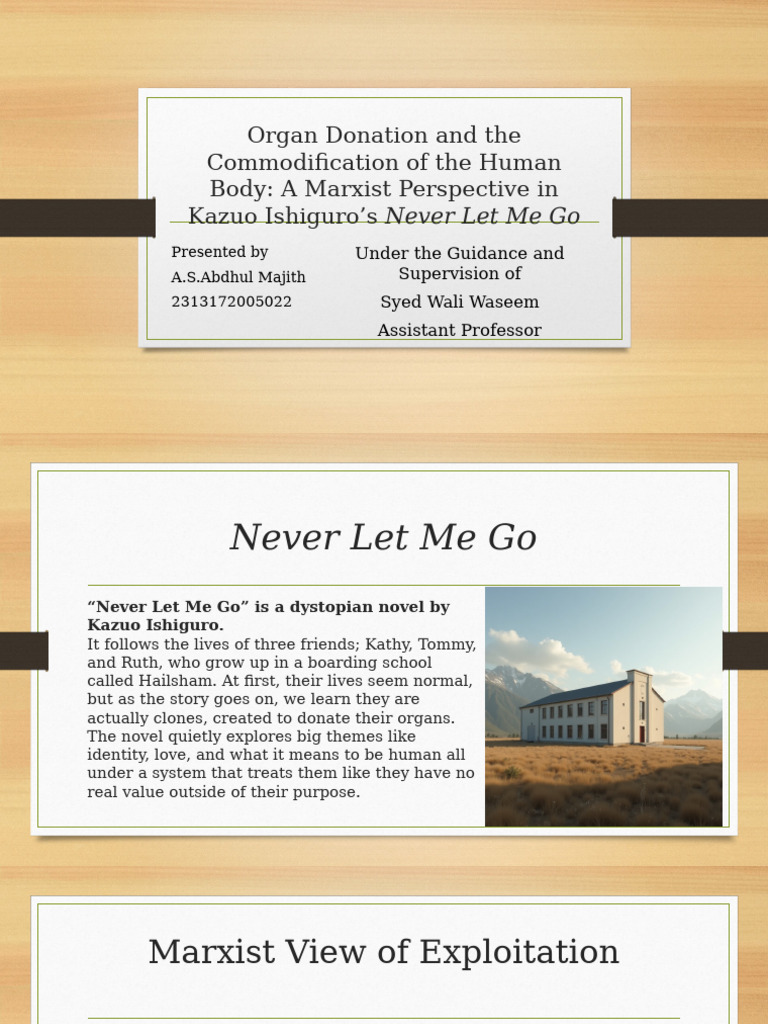 Organ Donation and The Commodification of The Human Body: A Marxist ...