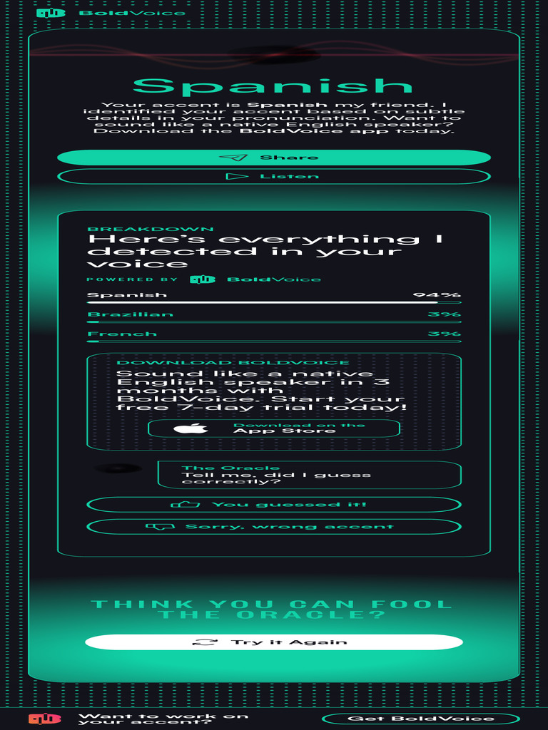 BoldVoice Accent Oracle | PDF