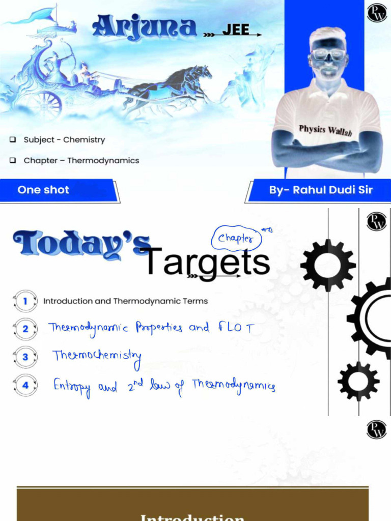 Thermodynamics (1) Best Notes | PDF