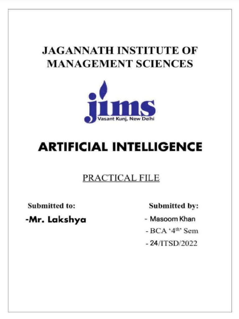 Masoom AI Pratical File | PDF