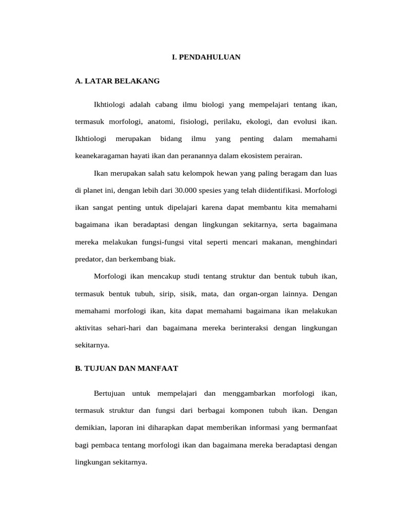 Laode Muhammad Syarif Iktiologi Morfologi Ikan 2025 | PDF