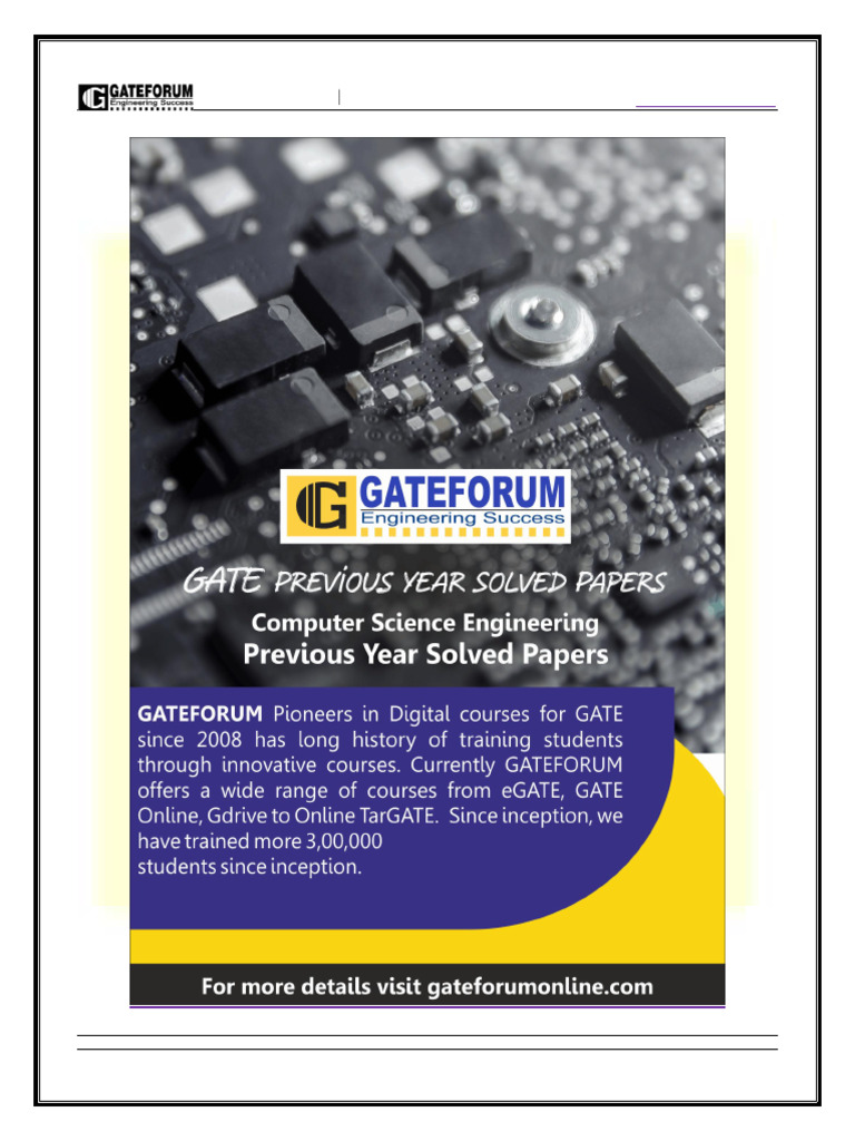 CS GATE 2014 Set 2 Solutions | PDF | Network Packet | Vertex (Graph Theory)