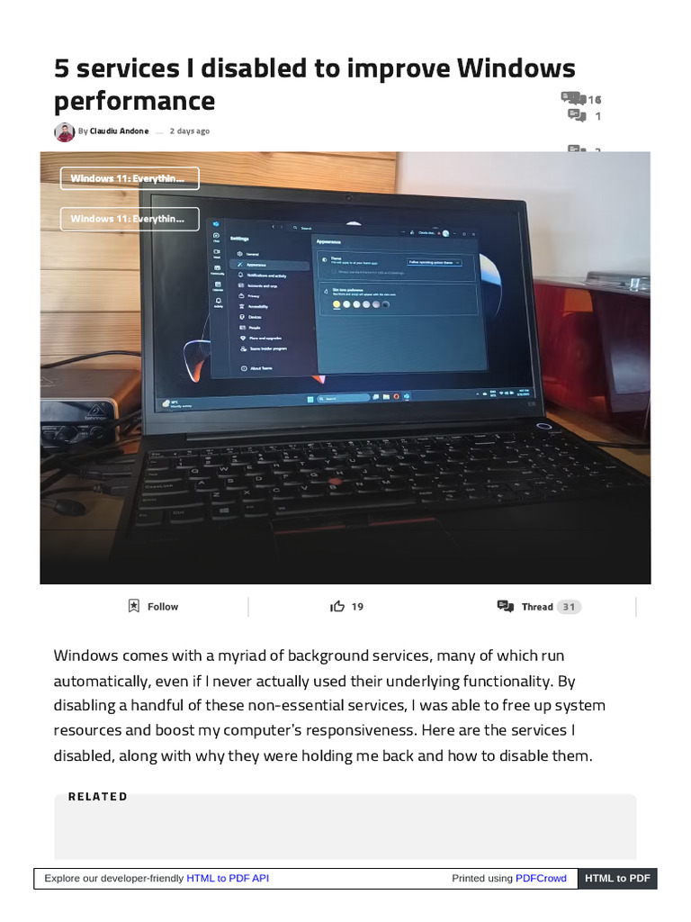 WWW Xda Developers Com Services Disabled Improve Windows Per | PDF | Microsoft Windows ...