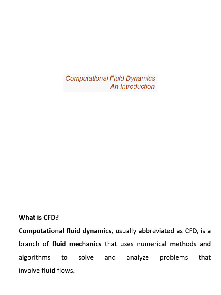 CFD Unit-1 Governing Equations | PDF | Fluid Mechanics | Navier–Stokes Equations