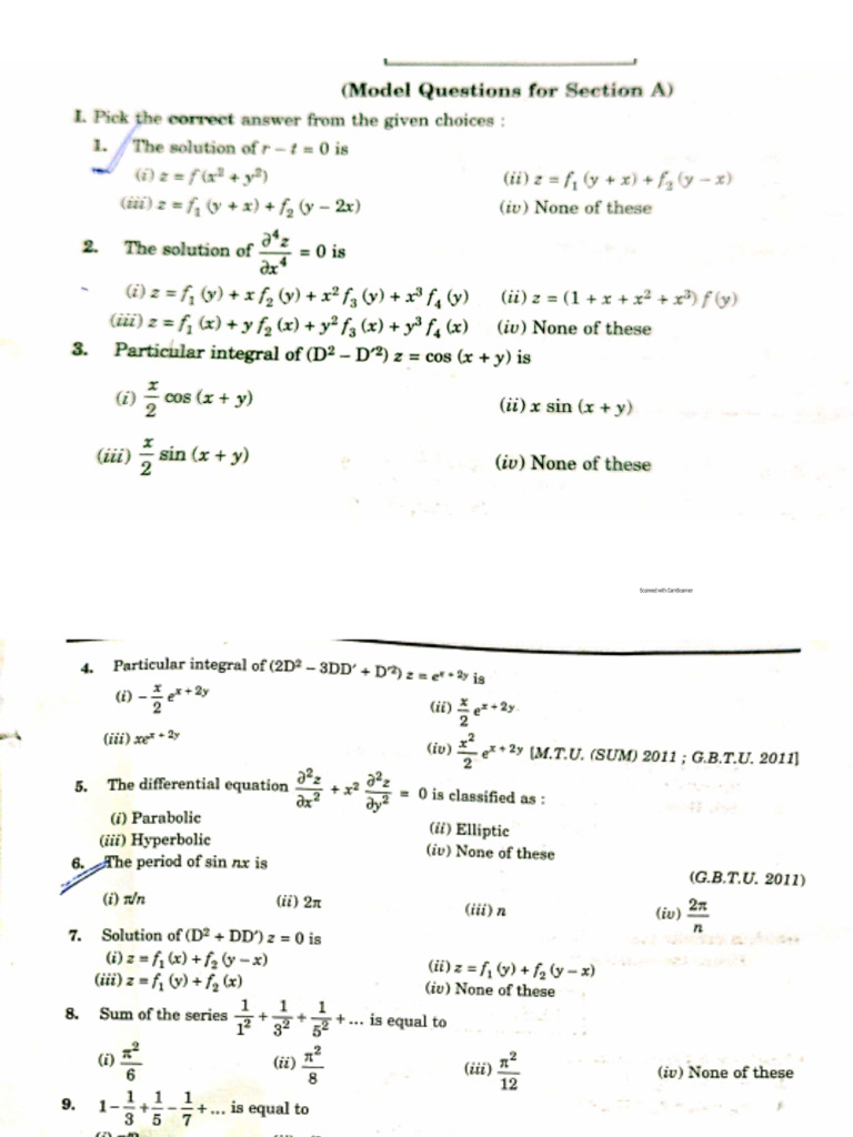 Fourier Series and Pde | PDF