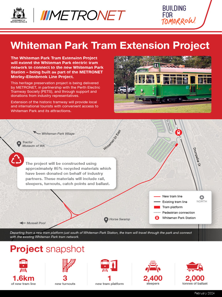 Whiteman Park Tram Extension Fact Sheet | PDF | Tram | Electric Public ...