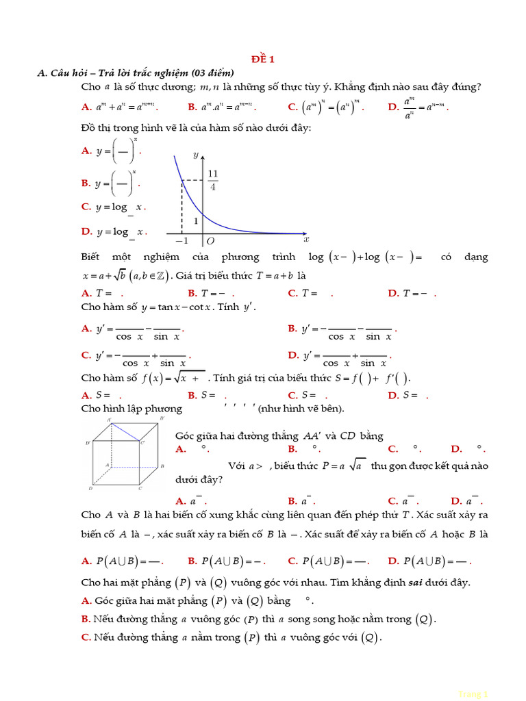 Cac Đe On Thi Hkii Lop 11 | PDF