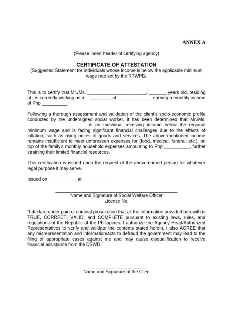 Certificate of Attestation | PDF
