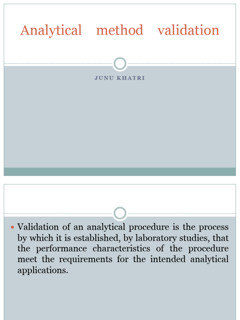 Analytical Method Validation | PDF | Detection Limit | Accuracy And ...