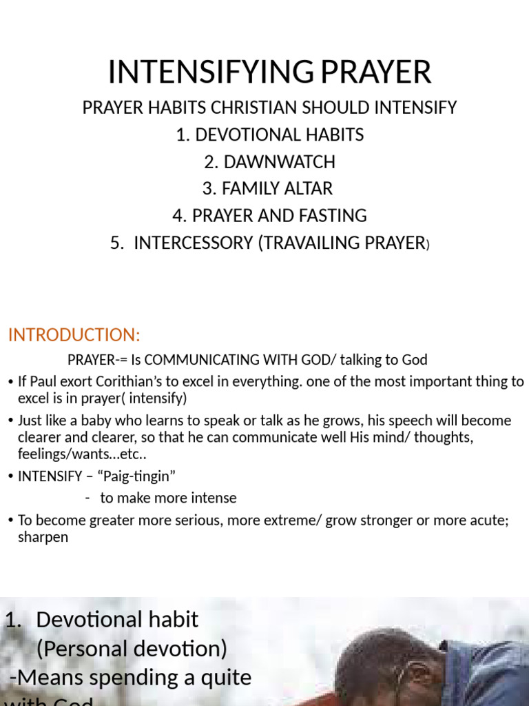 Intensifying Prayer | PDF | Prayer | Worship