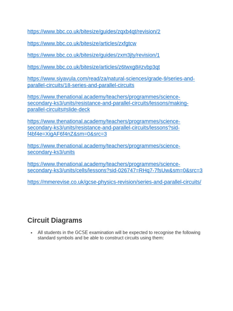 Electric Circuits Comparing Series | PDF | Series And Parallel Circuits ...