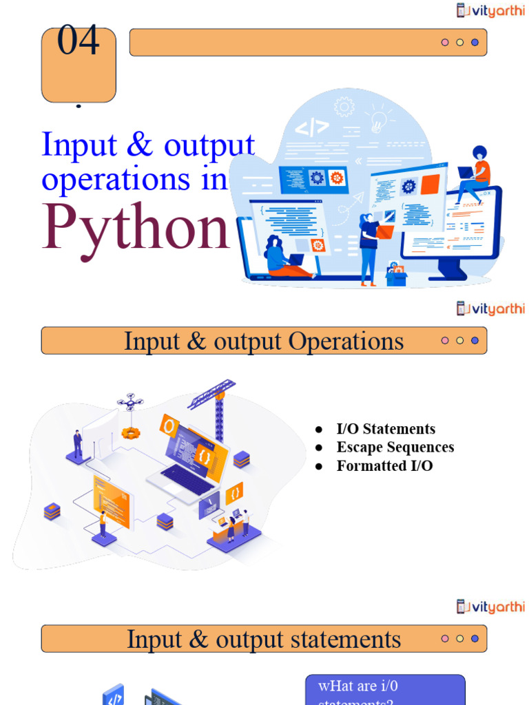 Input and Output Operations | PDF | Input/Output | Parameter (Computer Programming)