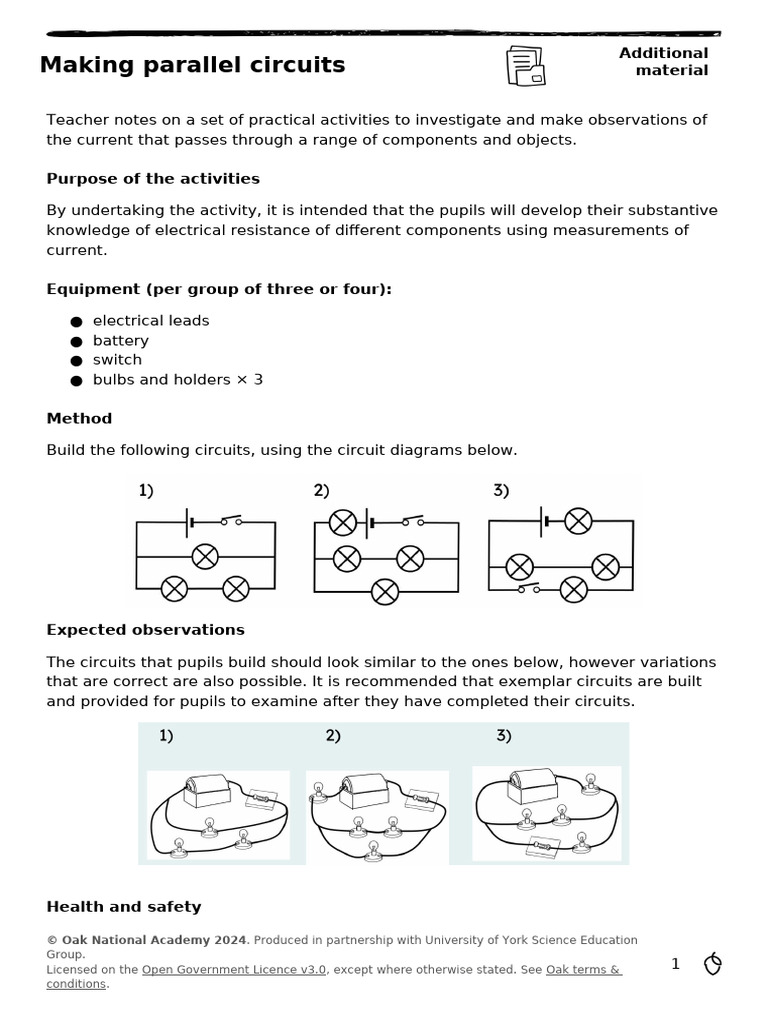 Additional-Materials Parallel Circuits | PDF