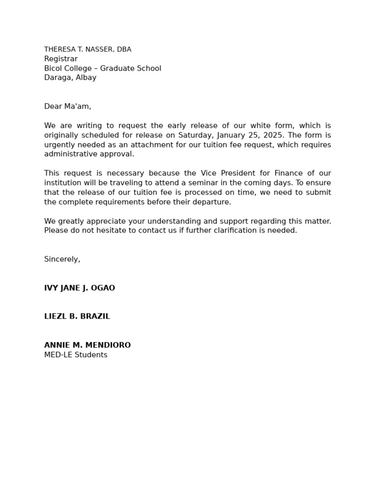 BC Letter | PDF
