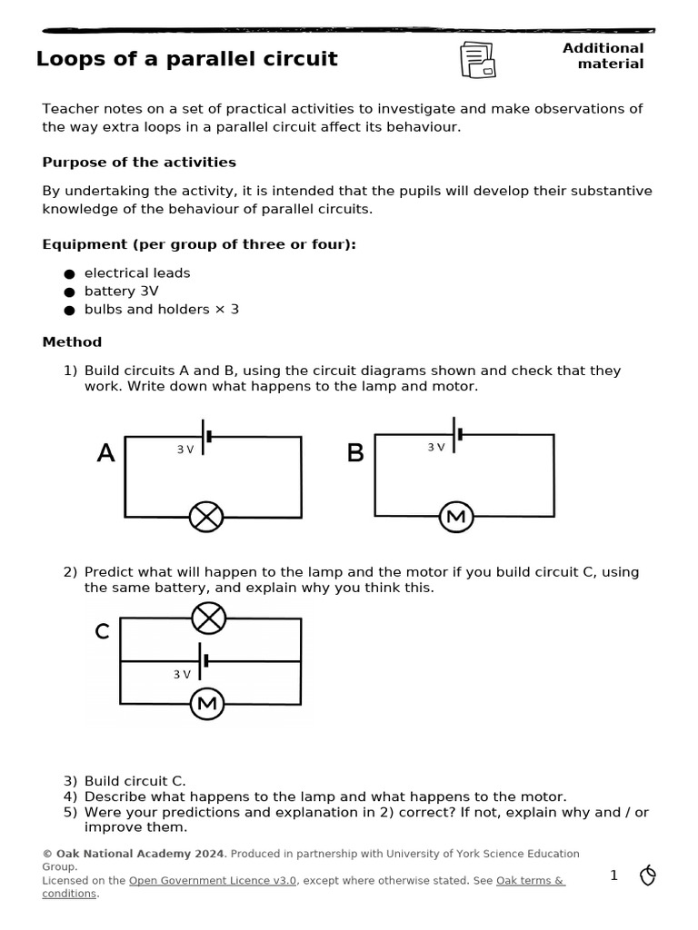 Additional-Materials Loops of A Parallel Circuits | PDF | Series And ...