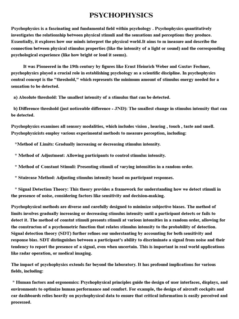Psychophysics is a fascinating and fundamental field within psychology. Her_20250415_184630_0000 ...