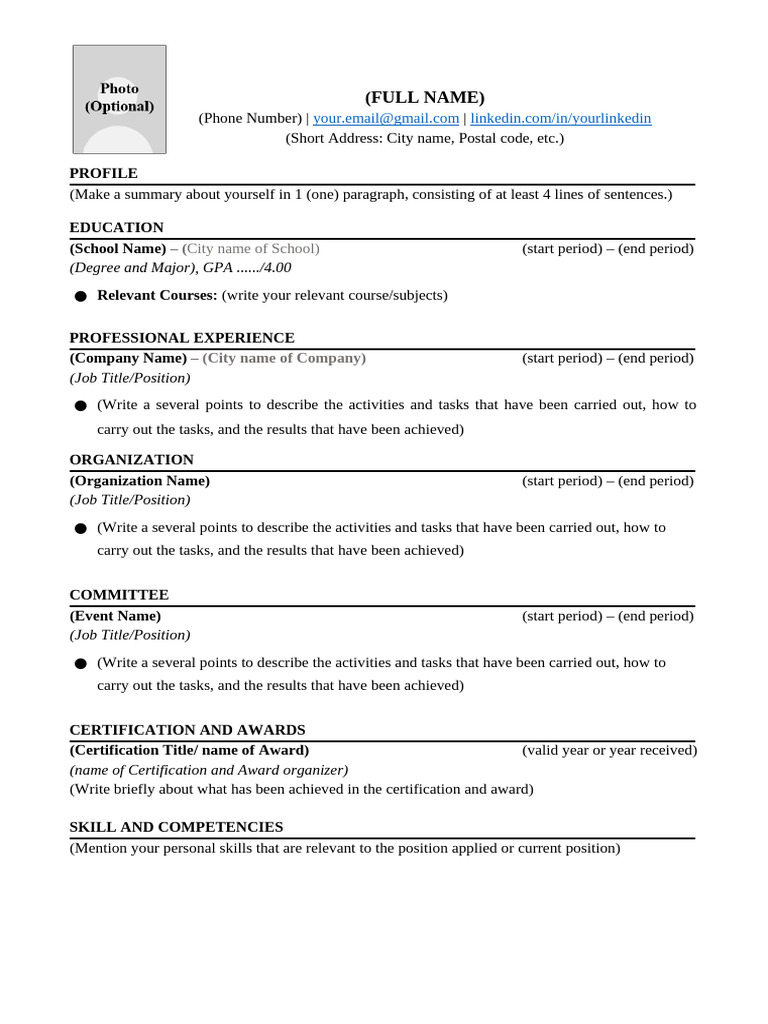 Format Cv Ats - Workshop Cv Ats 2024 (Eng) | PDF