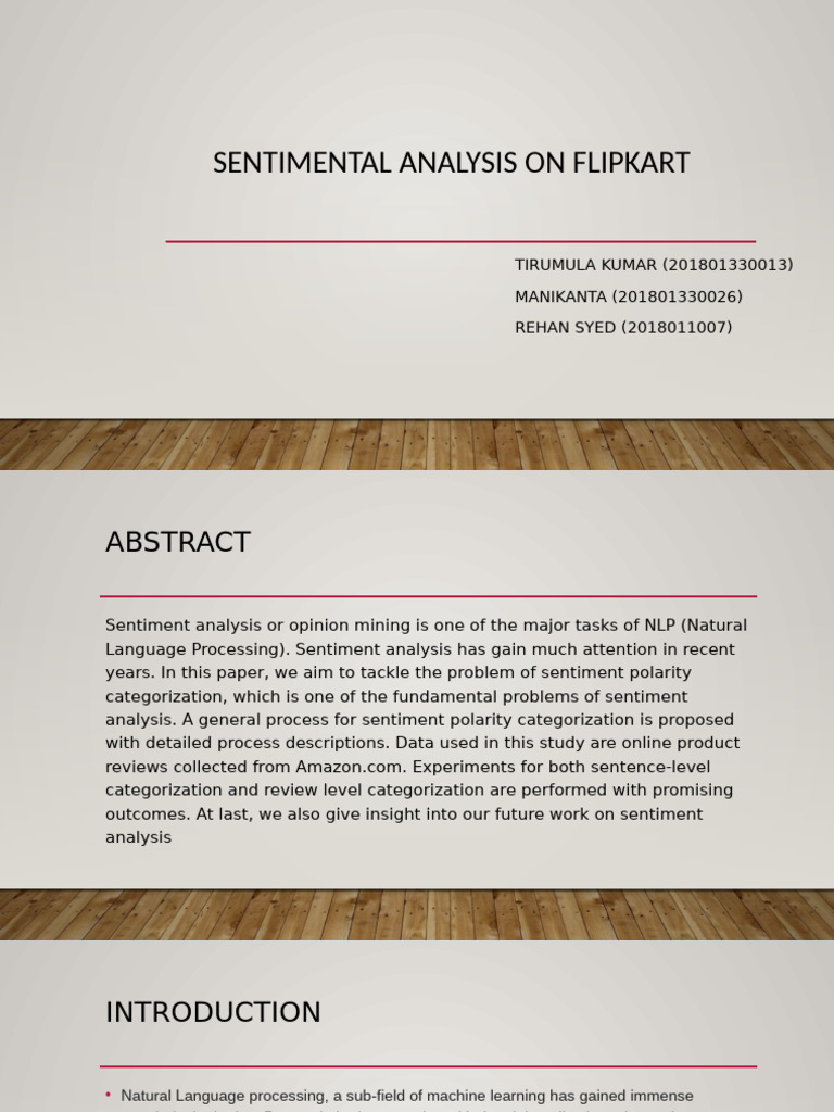 Sentimental Analysis On Flipkart | PDF | Cognitive Science | Psychology