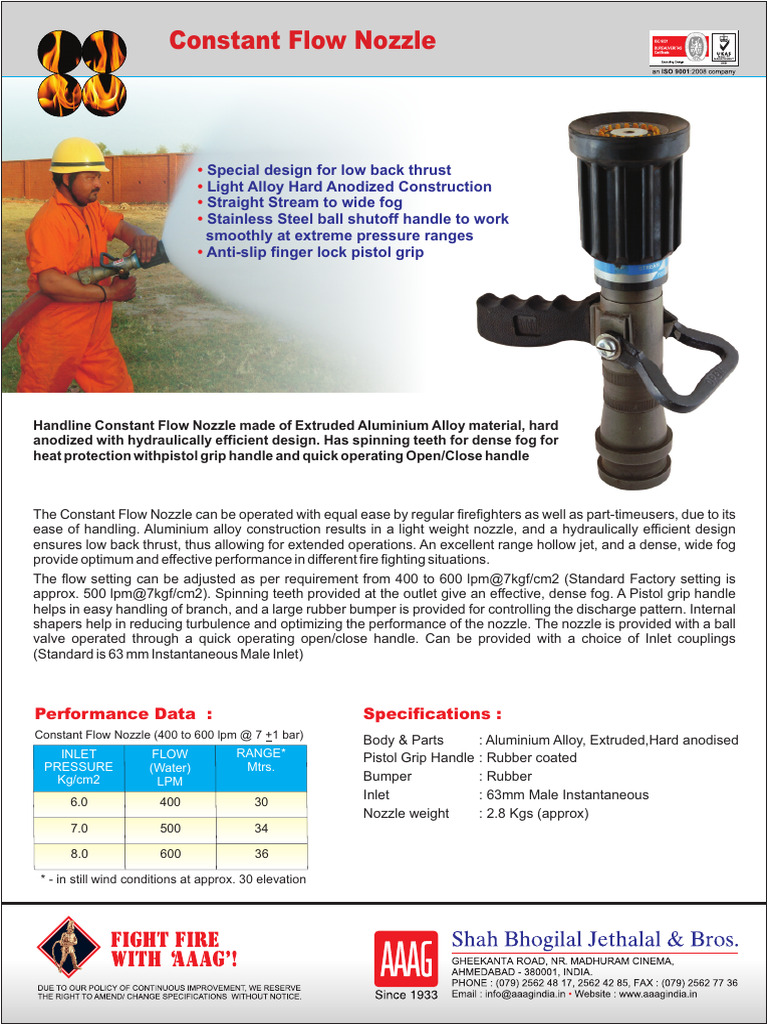 AAAG-Constant-Flow-Nozzles | PDF | Nozzle | Mechanical Engineering