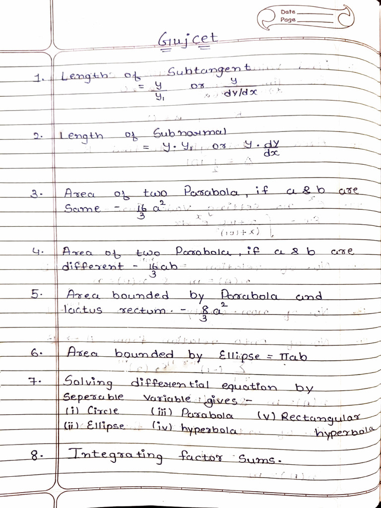 Gujcet - Maths | PDF